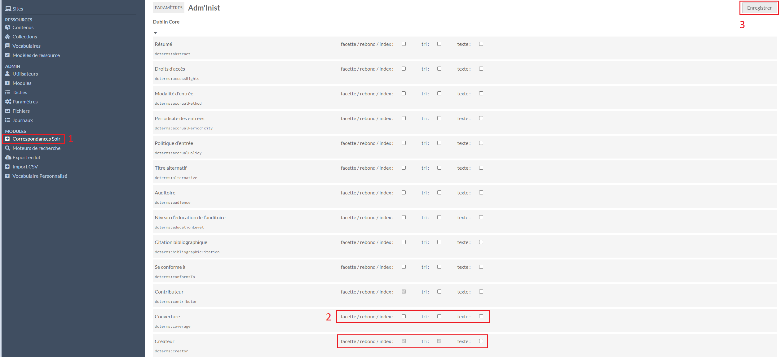 Adm'Inist - Guide Omeka S
