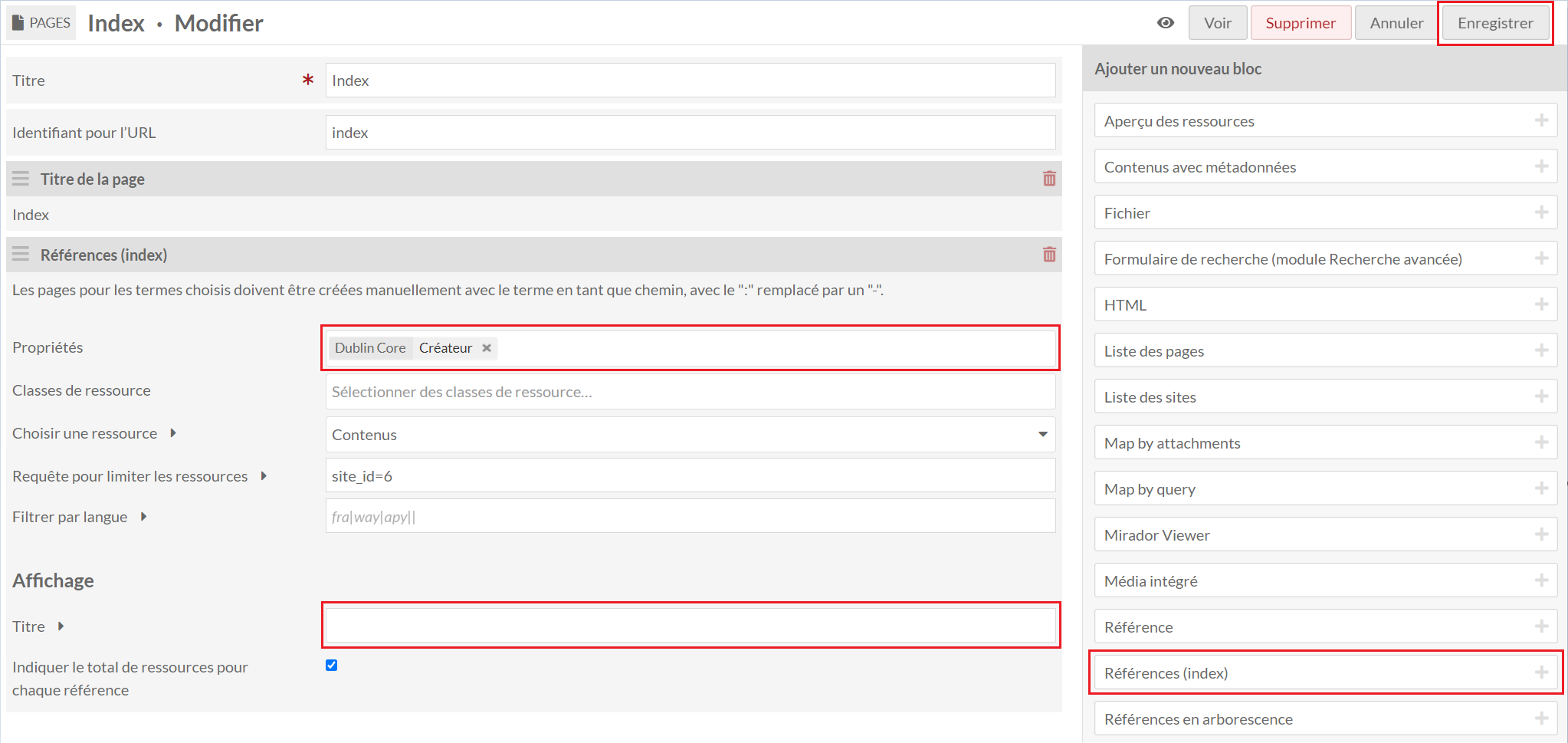 References - Guide Omeka S